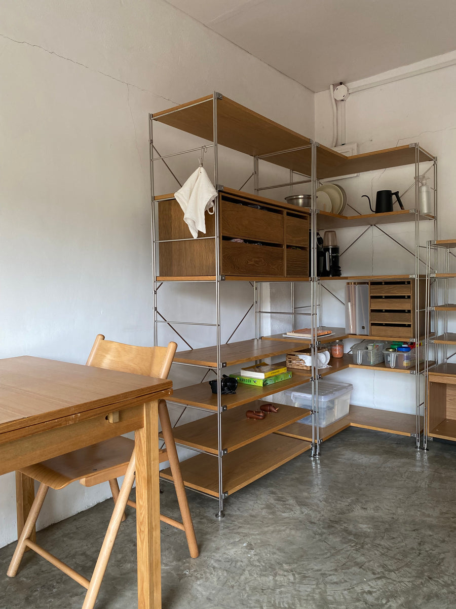 muji wide stainless unit shelf set – Burt Select Shop
