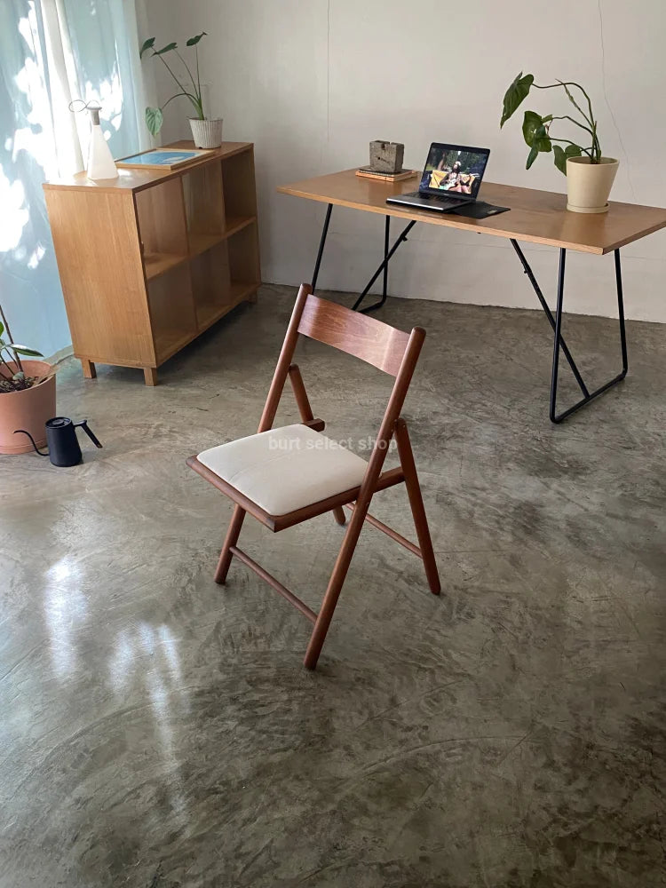 Muji Foldable Cushioned Chair (Walnut) – Burt Select Shop