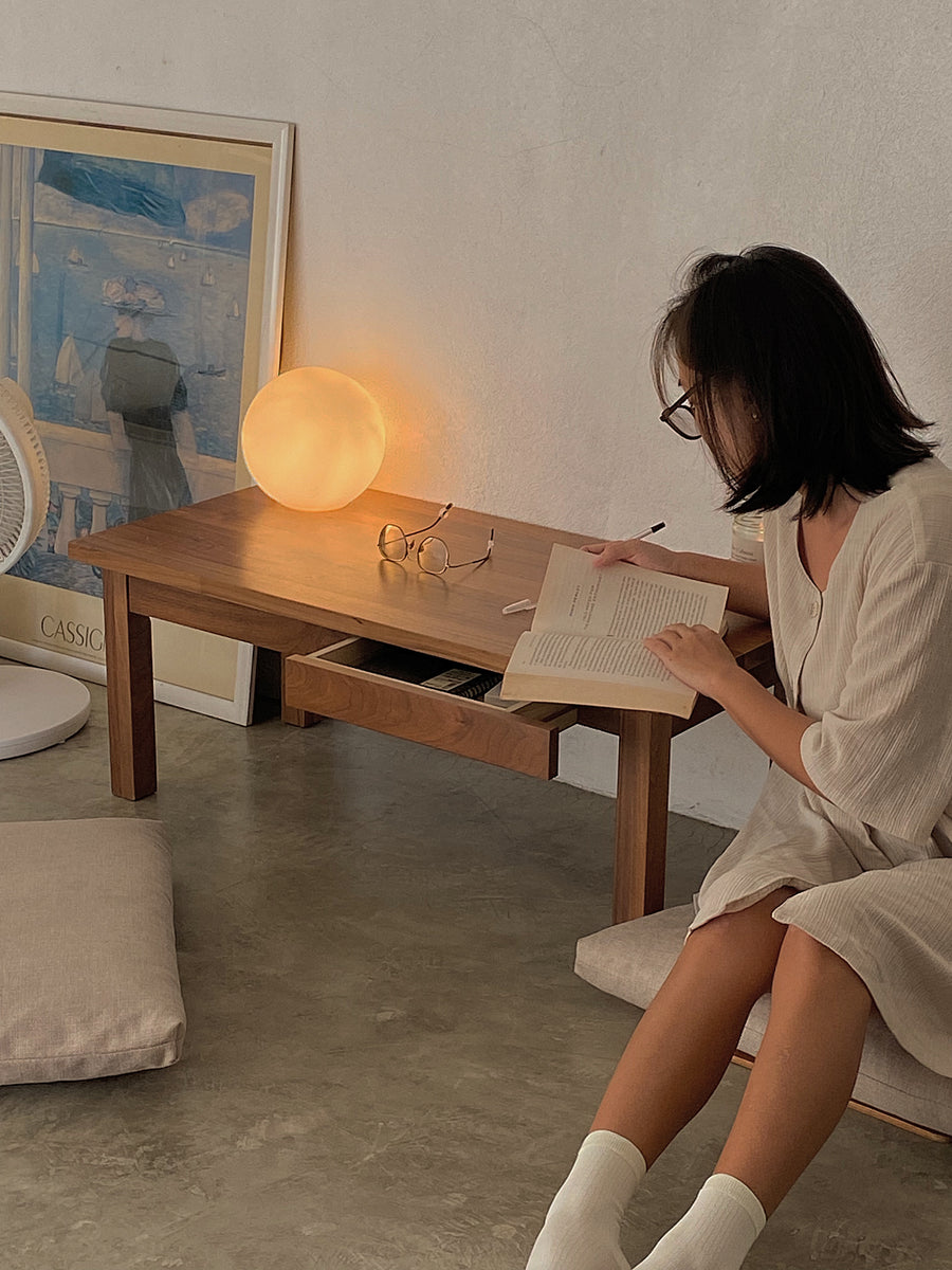 muji walnut low table – Burt Select Shop