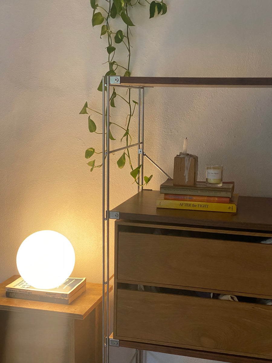 muji walnut stainless unit shelf set – Burt Select Shop